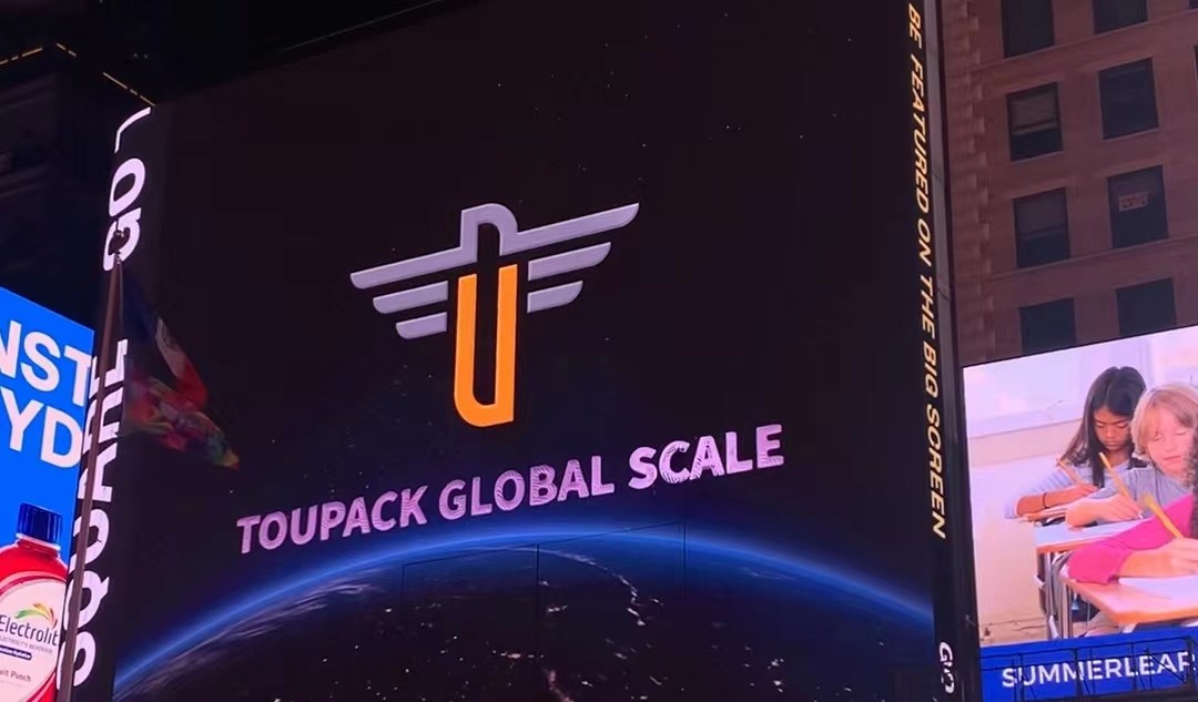 TOUPACK enters Times Square in Manhattan, New York, and creates a ...