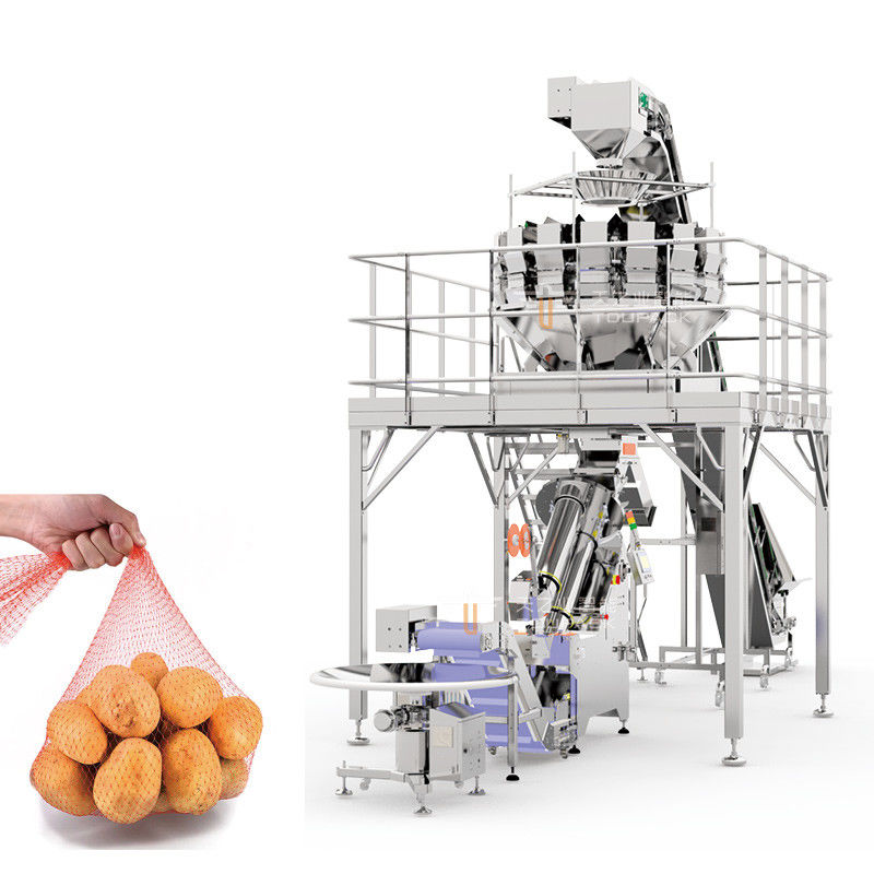 Fully Automatic Net Bag Packing Machine For Packing Vegetables Fruits ...