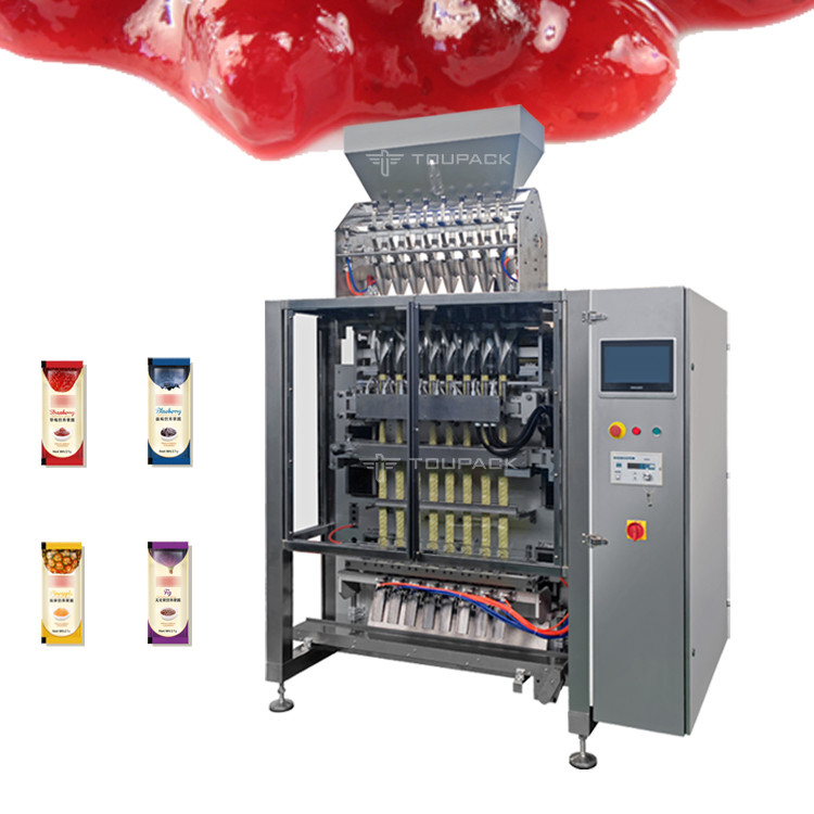 Multi-Lane Stainless Steel Sachet Packing Machine for Jam & Candy