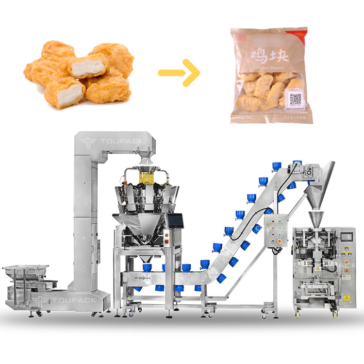 60bpm Automated Frozen Food Packaging Machine for Meatballs & Nuggets