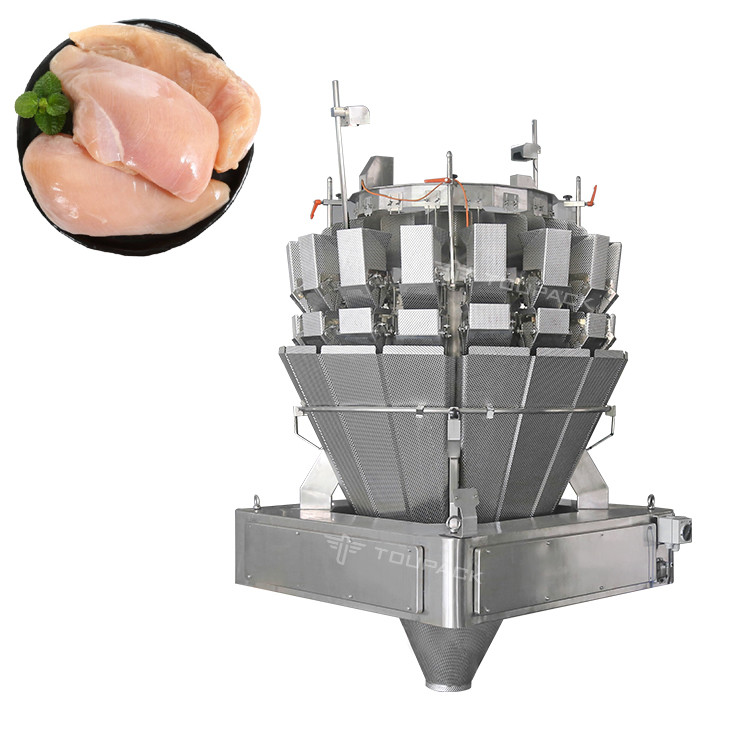 16 Head Sticky Material Multihead Weigher for Meat Packaging