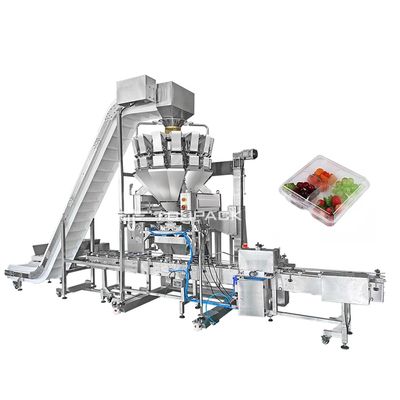 PLC Fruit Multihead Weigher With 2-2500g Weighing Range Touch Screen ...