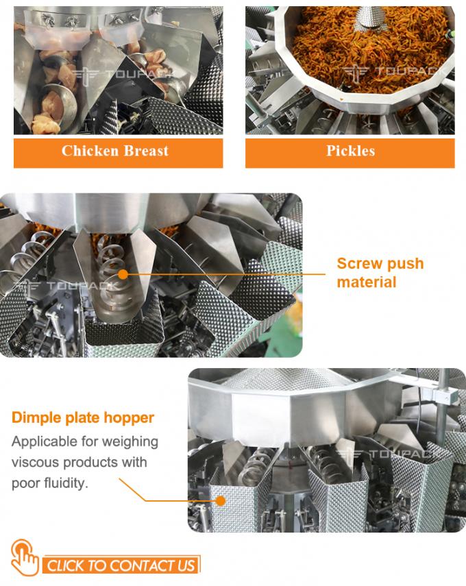 High Speed Multihead Weigher for Frozen Food & Meat Packaging