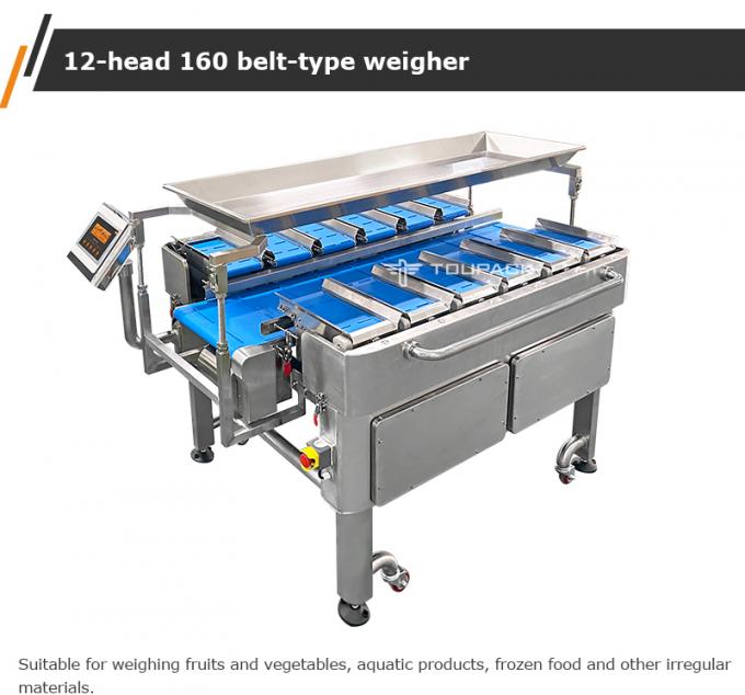 SUS304 Meat Sausage Belt Conveyor Multihead Weigher