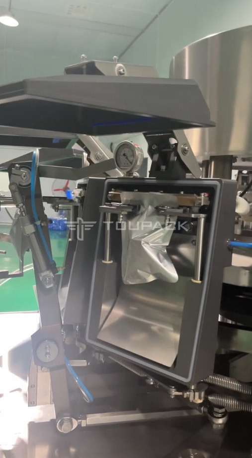 12-Head Rotary Vacuum Bag Packaging Machine for Beef Cubes